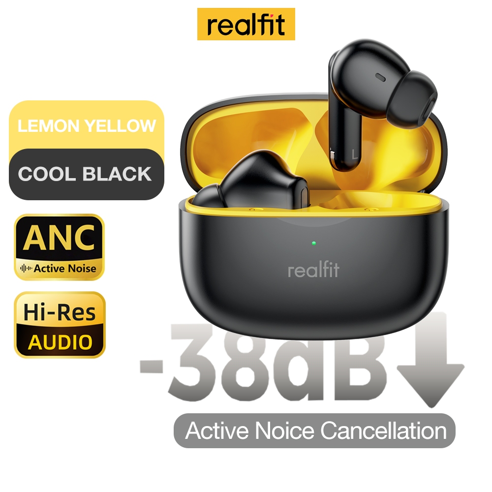 Realfit F3 ANC Bluetooth Earphone -38dB Noise Cancelling Tws Earbuds ...