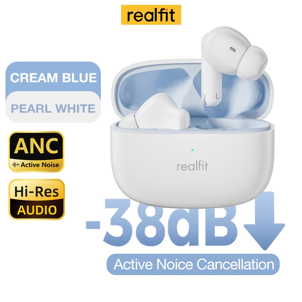Realfit F3 ANC Bluetooth Earphone -38dB Noise Cancelling Tws Earbuds ...