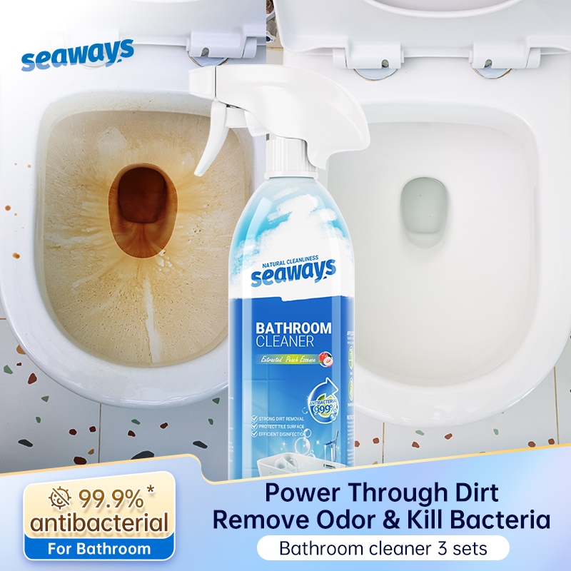 Seaways Bathroom Cleaning Spray (500g) Toilet Bowl Cleaner Glass Stain ...
