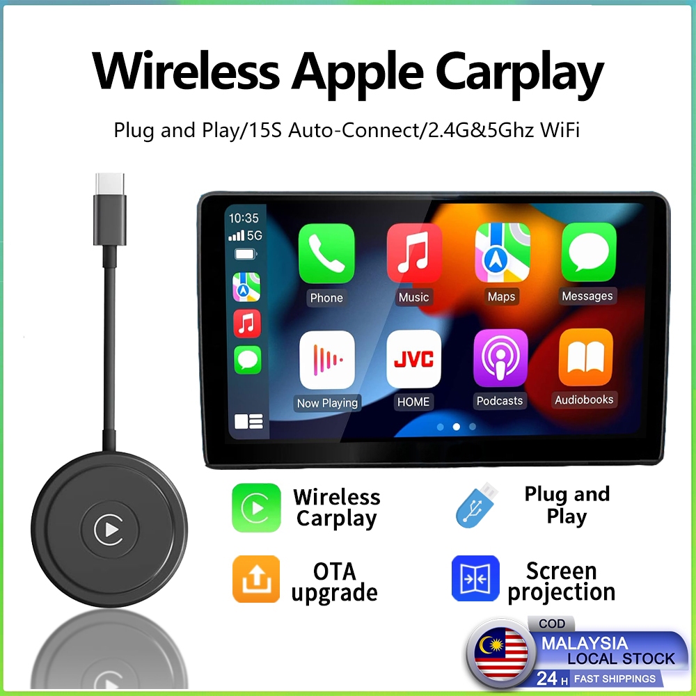 Wired to wireless carplay adapter Apple CarPlay Dongle for Factory Wired Cars Plug & Play ...