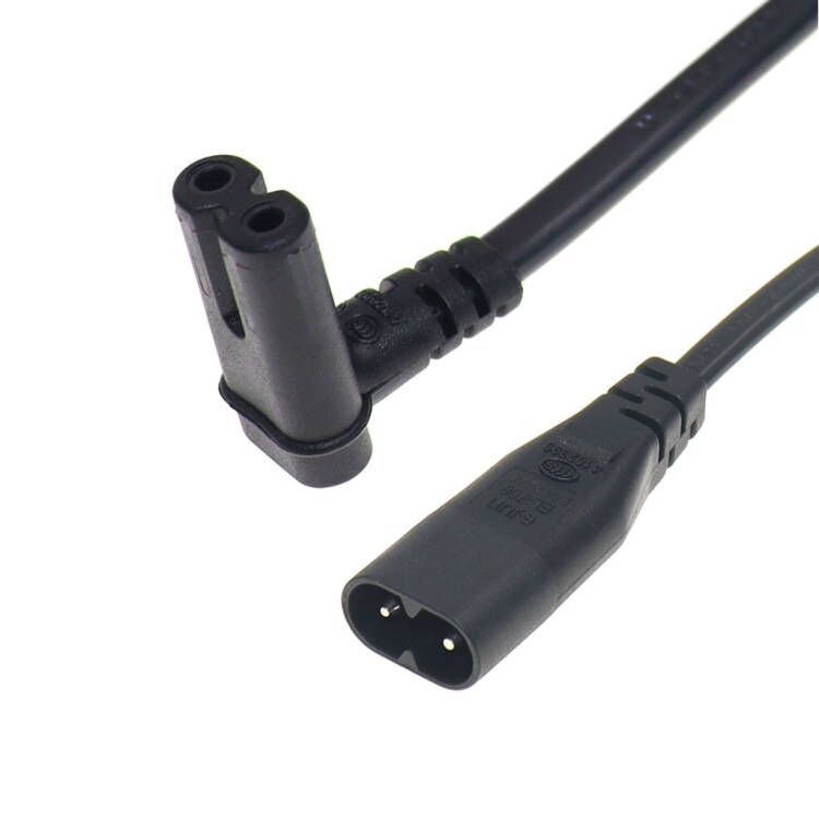 Figure 8 IEC 320 C7 to C8 Extension cable 90 Degree Up Down Angled ...