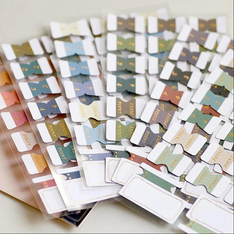 6 Sheets Vintage Gold Foil Label Stickers Kawaii Journal Planner Index ...