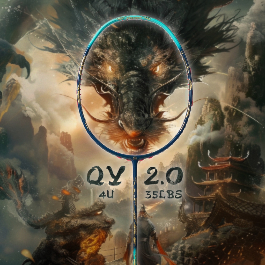 ALP QY 2.0 4U Max 38LBS Golden Dragon Pattern Badminton Racket Ori ...