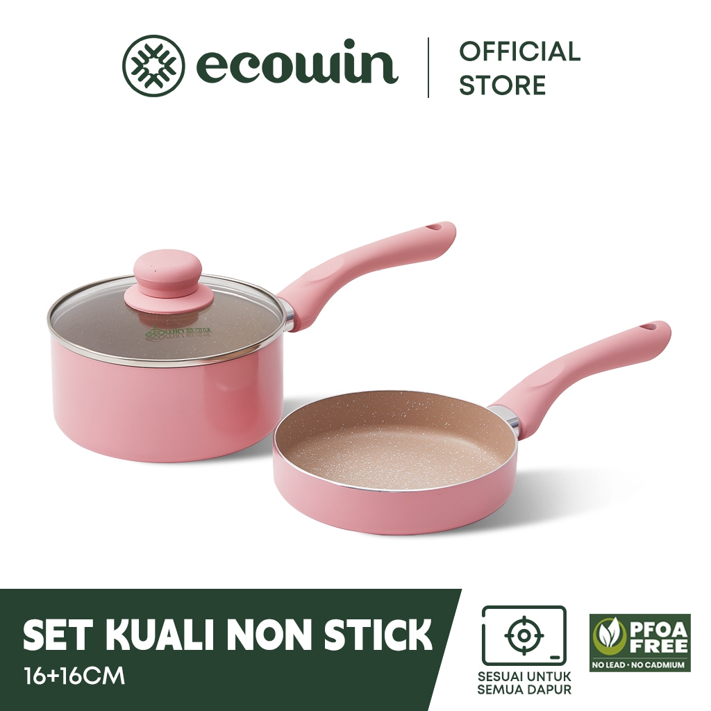 Ecowin Cookware Set periuk non stick Pan Milk Pan + Frying Pan PFOA ...