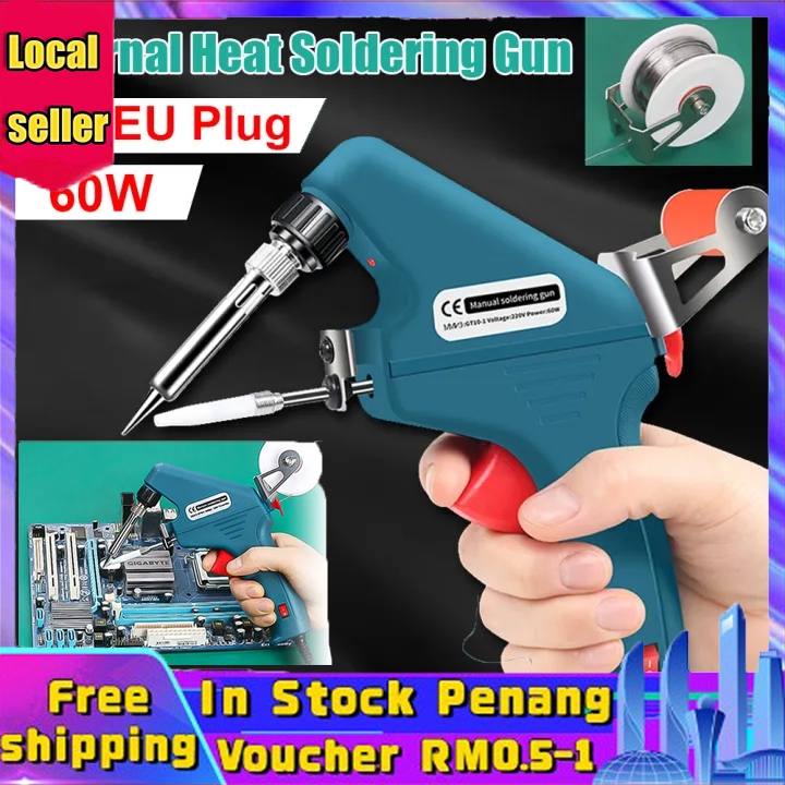 60W Electronic Welding Torch Kit Internal Heated Soldering G-un Hand ...