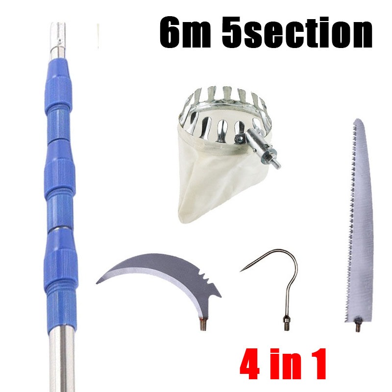 3/5/6 meter telescopic rod flower rod fishing cutter stainless steel ...