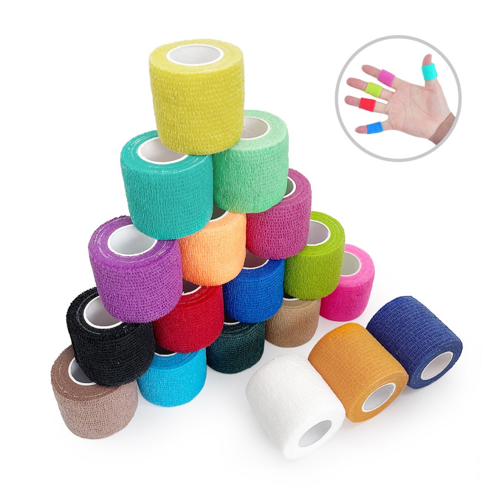 Colorful Self Adhesive Elastic Bandage Tape 4.5m Elastoplast For Finger ...