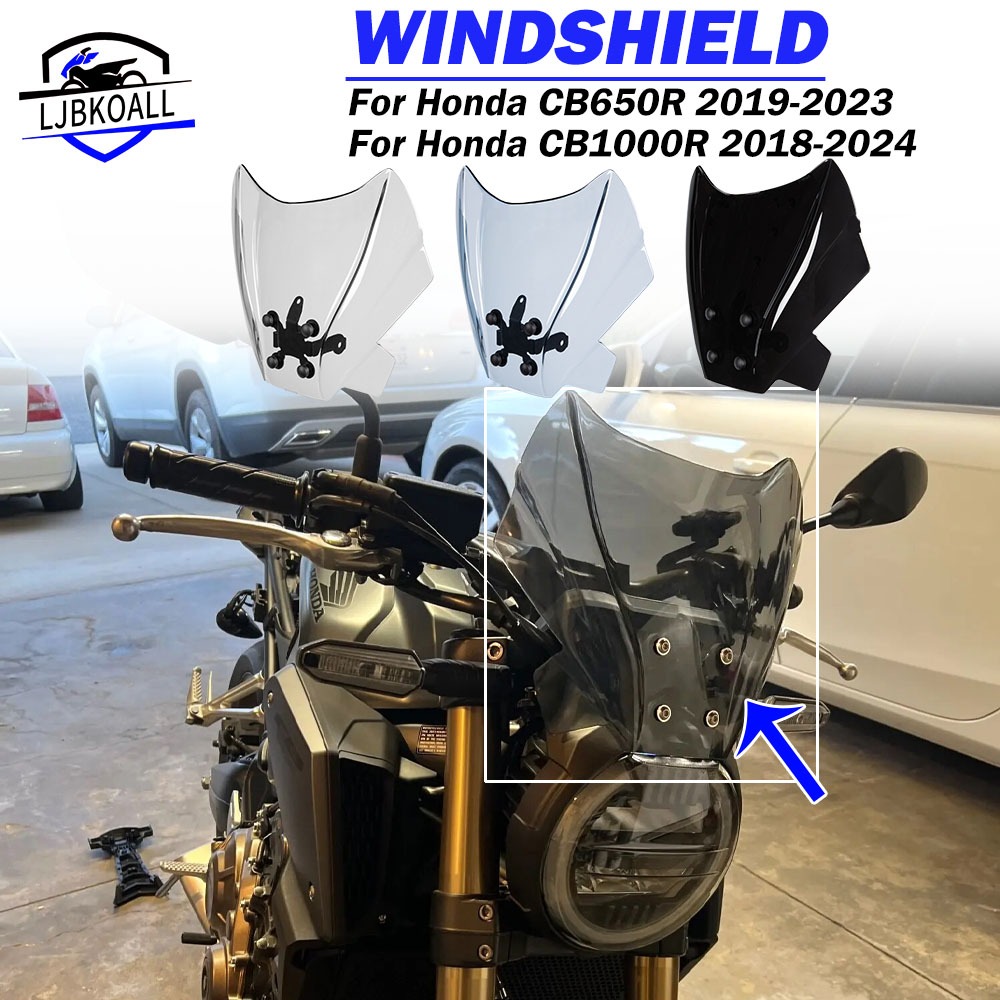 LJBKOALL Motorcycle Windshield Windscreen for Honda CB650R CB 650R 2019 ...