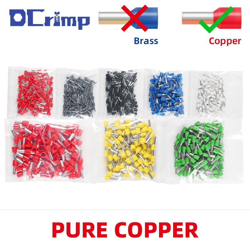 100PCS VE European Wire Connector Terminal Pin Tube Wiring E7508 E2508 ...