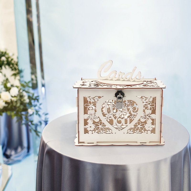 22.5*15*15cm Wedding Gift Card Box Wedding Card Box Wooden Money Box ...