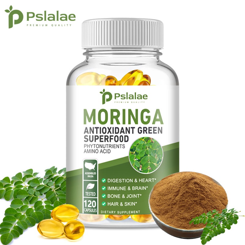 Pure Organic Moringa Capsules 1000 mg - Fatigue Relief, Cellular Energy Production and Skin ...