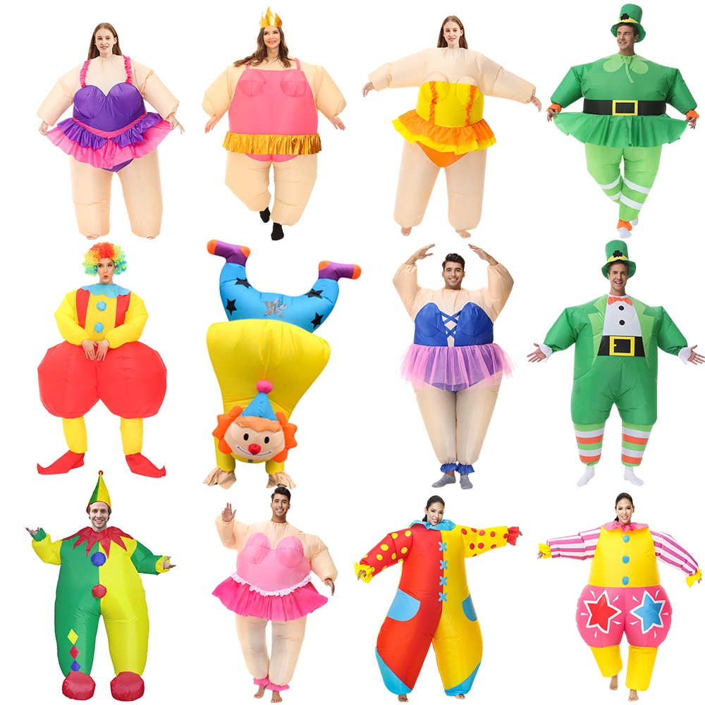 Adult Clown Inflatable Funny Costume Halloween Carnival Party Costume ...