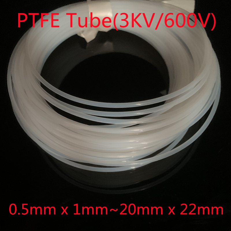5M PTFE Tube ID 0.3-0.6-0.8-1-1.2.1.5-1.6-1.8-2-2.5-3-4-5 mm F46 Capillary Insulated Rigid Pipe ...