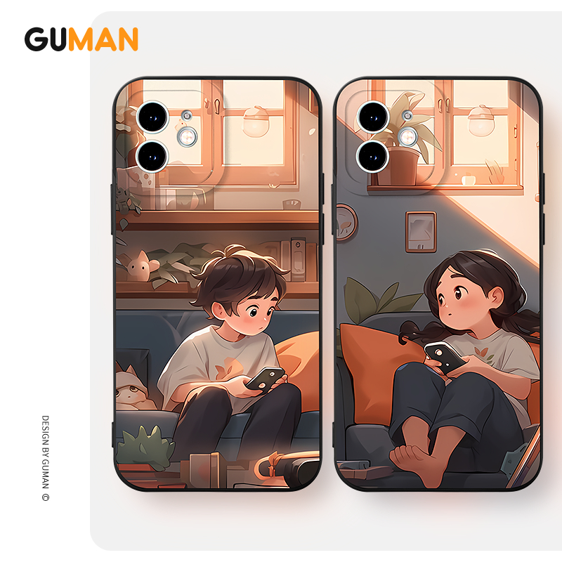GUMAN Soft Silicone Matching Couple Set Cute Aesthetic Shockproof ...