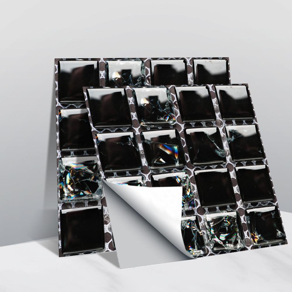 30pcs Mosaic oil-proof tile pasting kitchen bathroom waterproof self ...