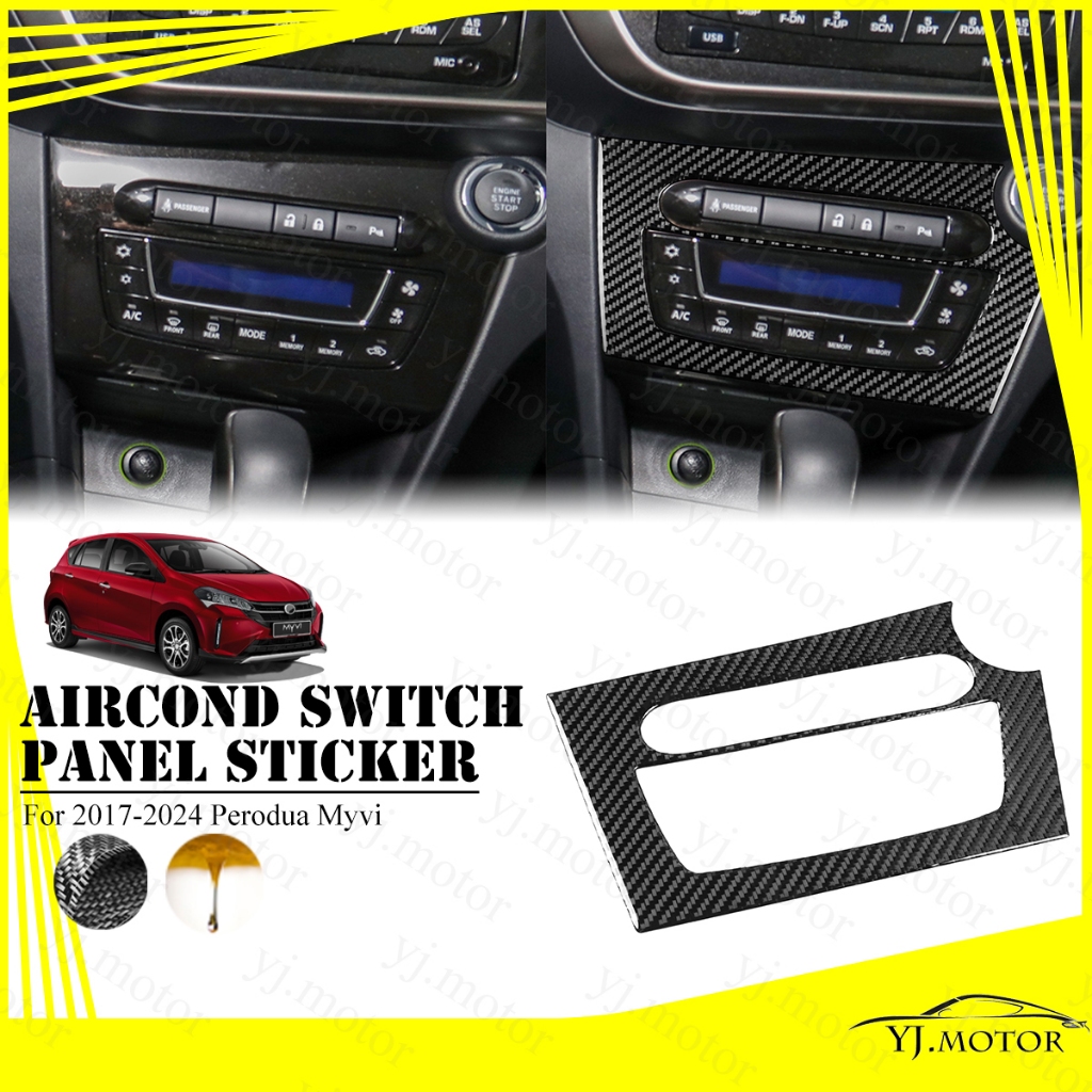 For 2017 - 2024 Perodua Myvi Dashboard Aircond Switch Panel Sticker Air ...