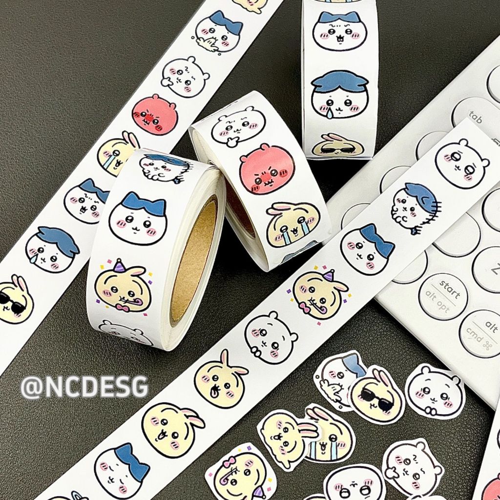500 Pcs/roll Chiikawa Roll Sticker Cute Hachiware Usagi Scrapbook ...