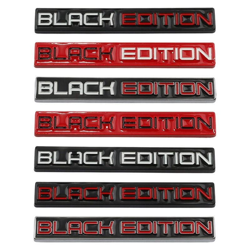 3D Metal Car Sticker BLACK EDITION Letter Logo Car Auto Decorative ...