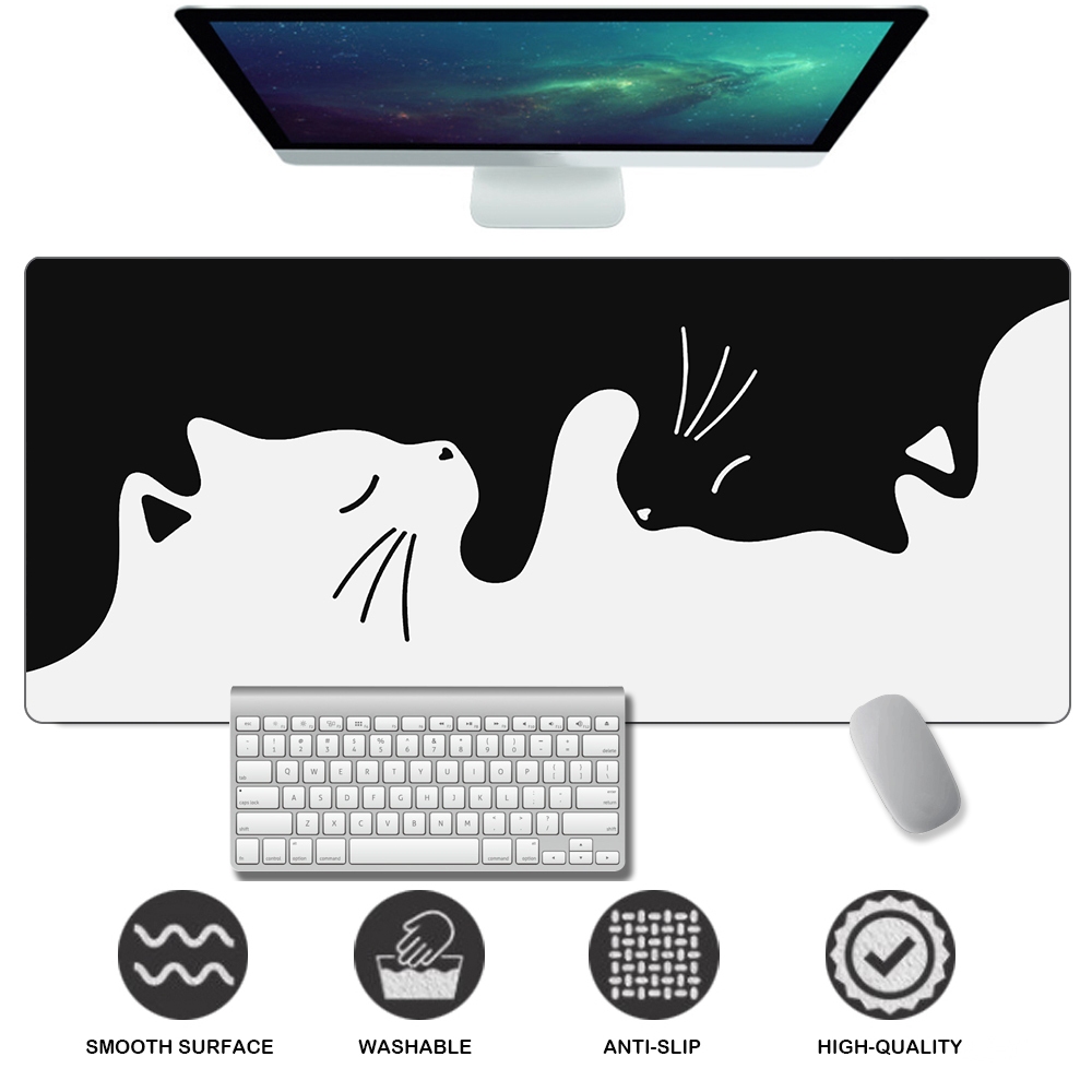 Yin Yang Cats Mousepad Extended Large Gaming Mouse pad Deskmat | Shopee ...