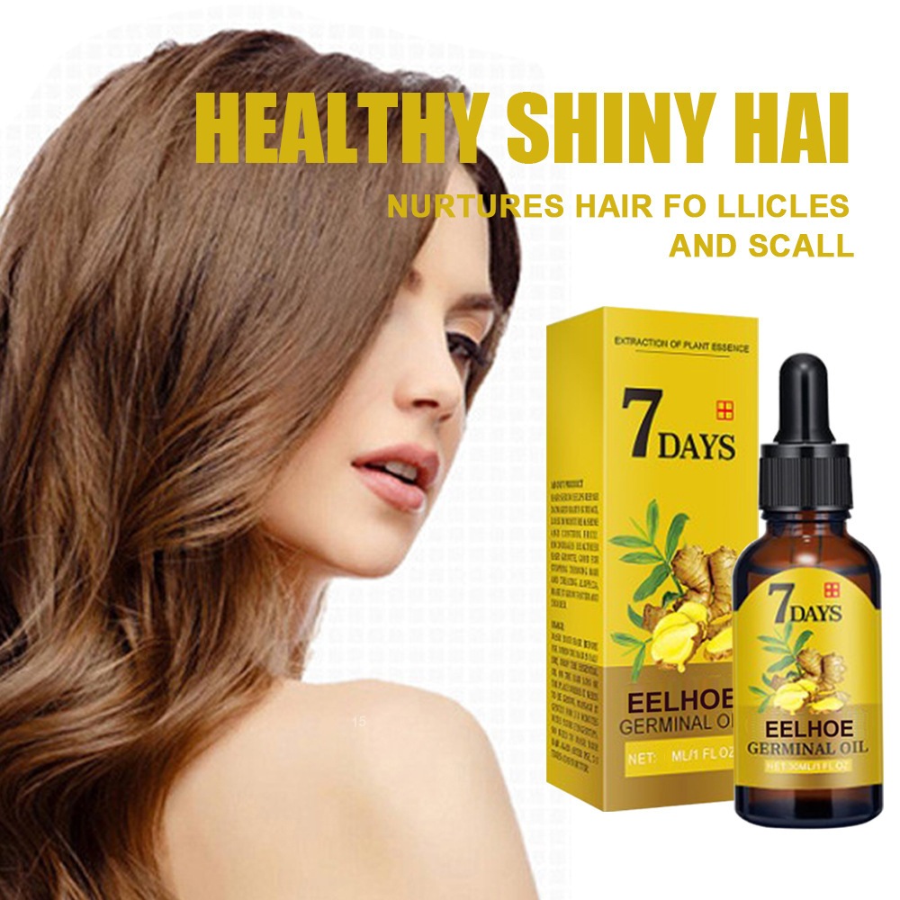 EELHOE Ginger Hair Growth Essence Oil 7 Days Effective Hair Loss Repair ...