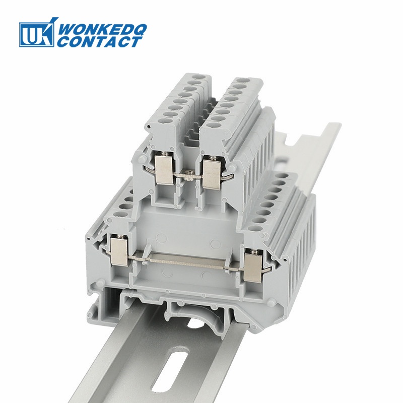 UKK3/UKKB3 Double Layer Din Rail Terminal Block Screw connection 2.5mm2 ...