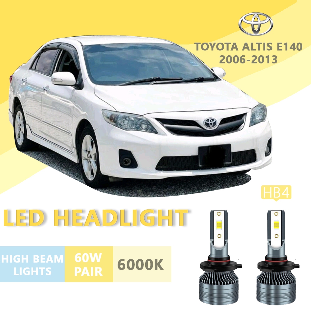 2PCS FOR TOYOTA Altis E140-2006-2013 HB4 LED Super Bright Hi/Lo Beam Headlamp Lamp LED Headlight ...