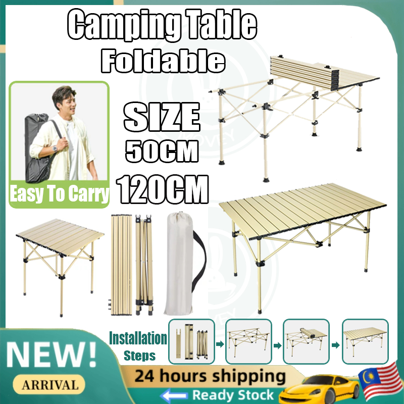 Malaysia Spot Foldable Camping Table Meja Lipat Egg Roll Tables Meja ...