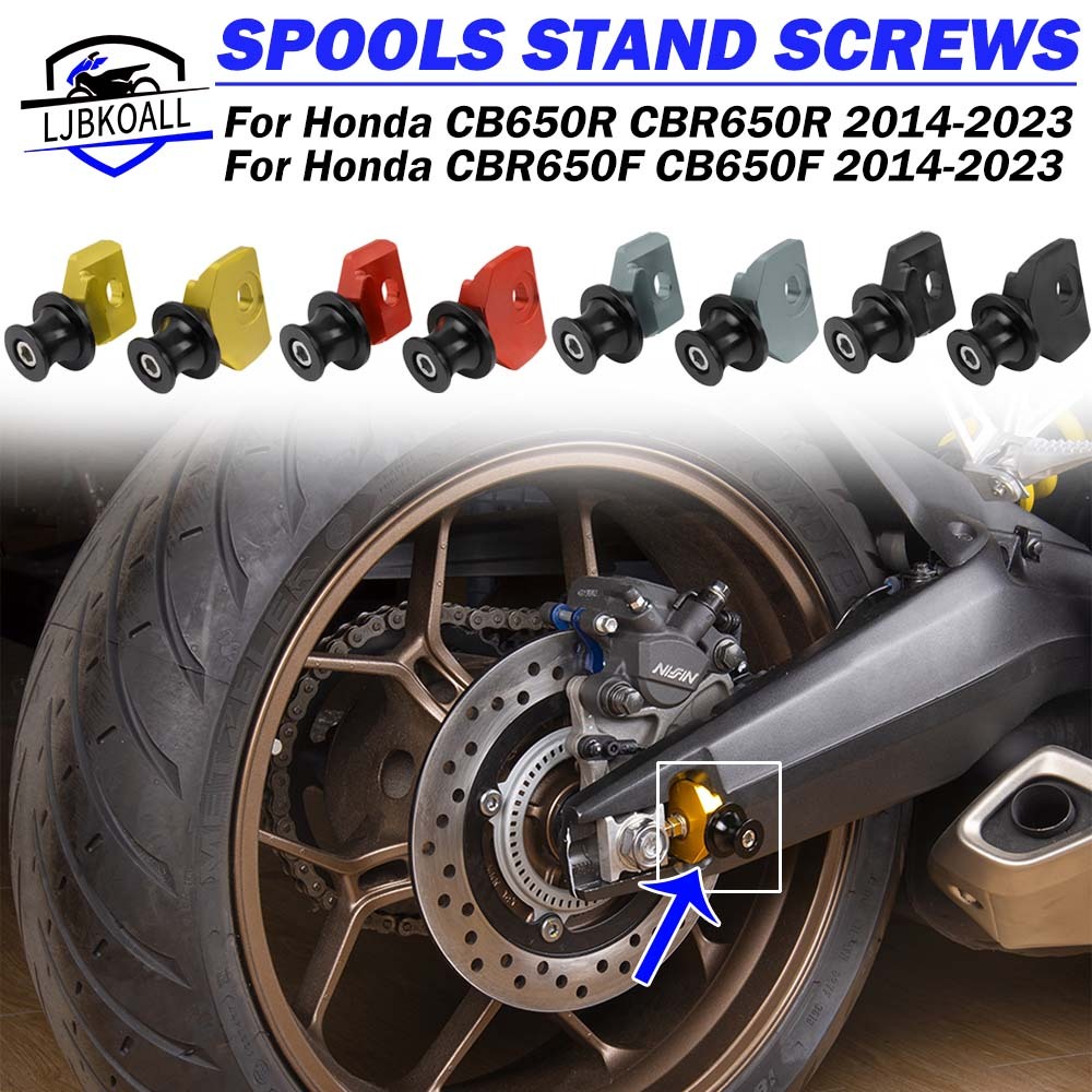 LJBKOALL CB650R Chain Adjustment Frame Swingarm Spools Slider For Honda ...