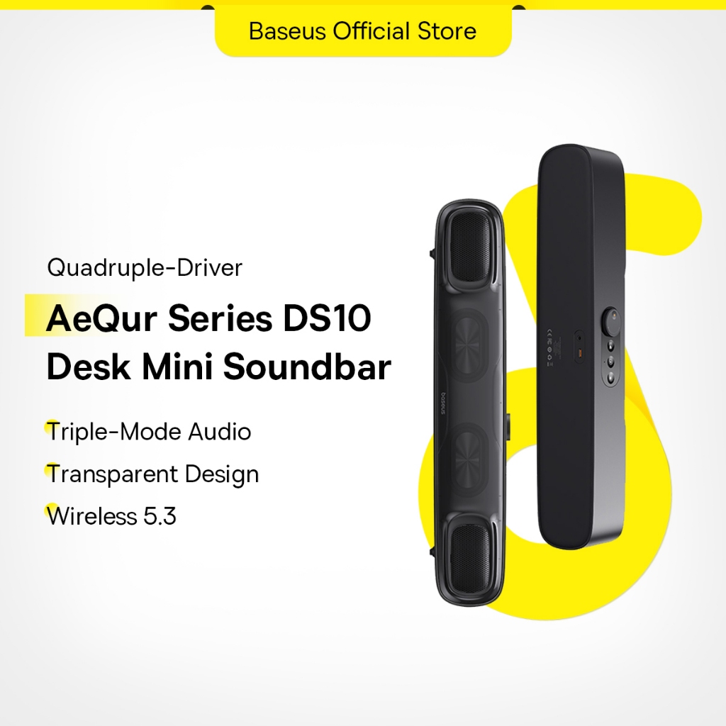 Baseus AeQur DS10 Mini Soundbar Triple-Mode Audio 3D Soundscape ...
