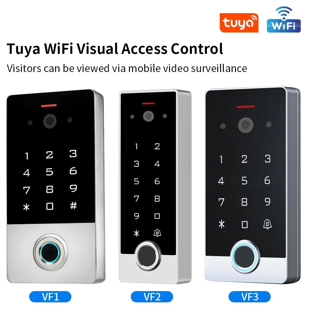 Tuya Smart WiFi Video Intercom Access Control System Fingerprint Keypad For Villa Apartment ...