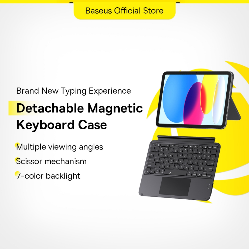 Baseus Brilliance Series Detachable Magnetic Keyboard Case for Pad Air4 ...