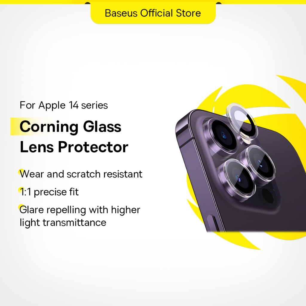Baseus Glare Repelling Corning Glass Lens Protector Tempered Glass For ...