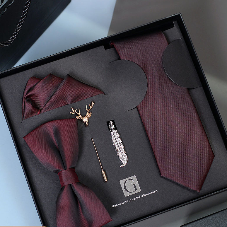 【5 Pcs / Set】Tie, men's formal attire, casual bow tie, gift box set ...