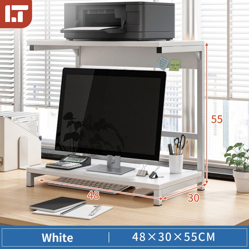 Monitor Stand with LED Light Printer Rack Gaming Table LED Monitor ...