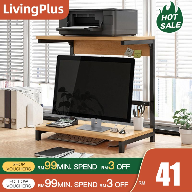 Desktop Organizer Printer Rack Monitor Stand Multipurpose Table Top ...