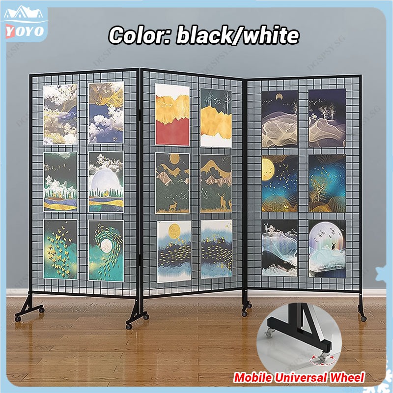 Folding grid display painting exhibition studio works exhibition mobile ...