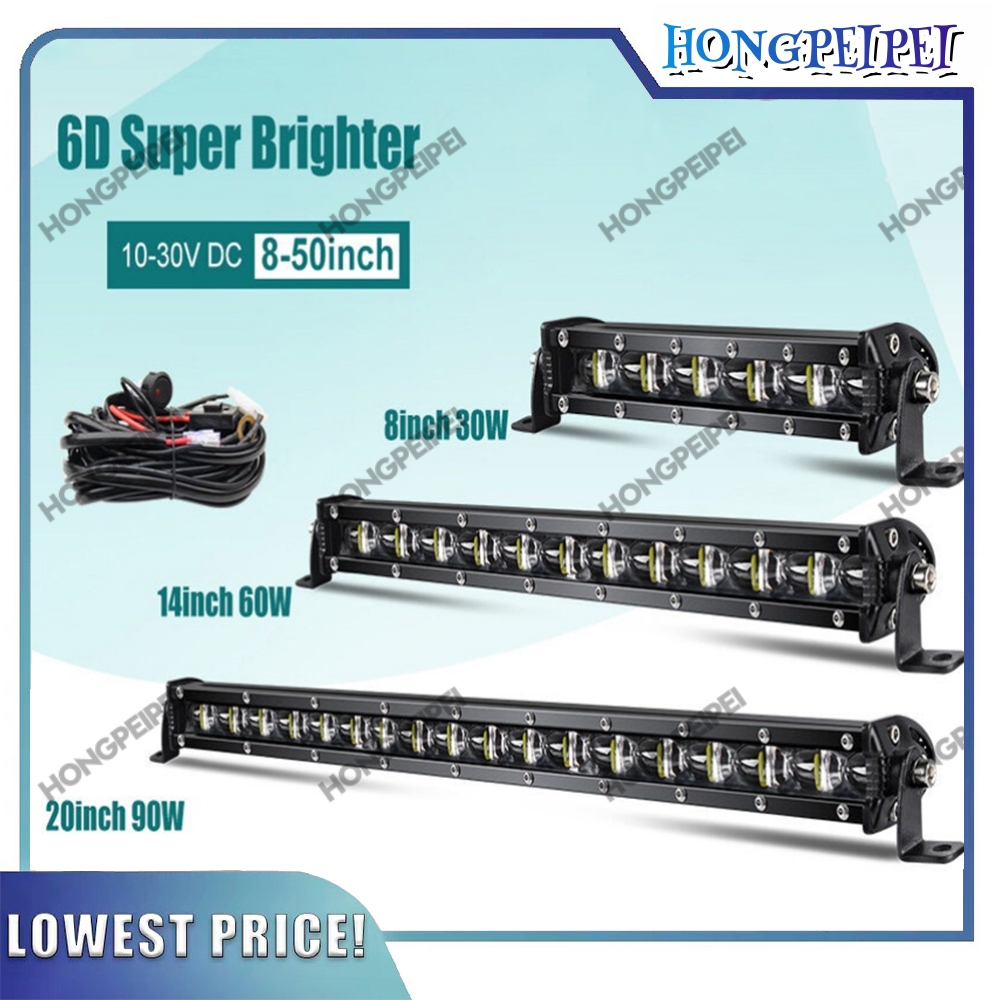 Super Bright LED Car Light Bar 6D 8-20inch Offroad Combo Led Bar 12V ...