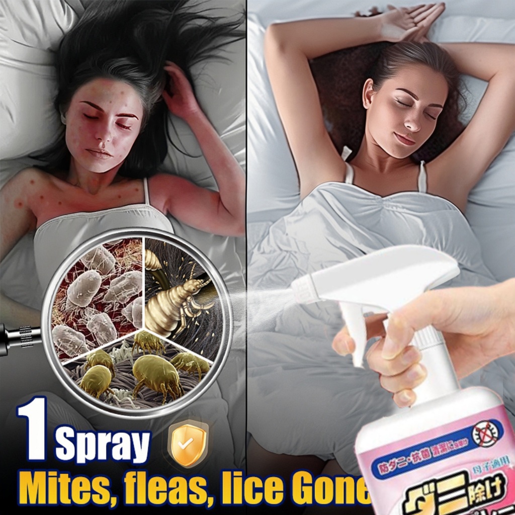 【Japan NO.1】 Mite Removal Spray Anti Fungal Lice Mould Dust Mites Spray ...