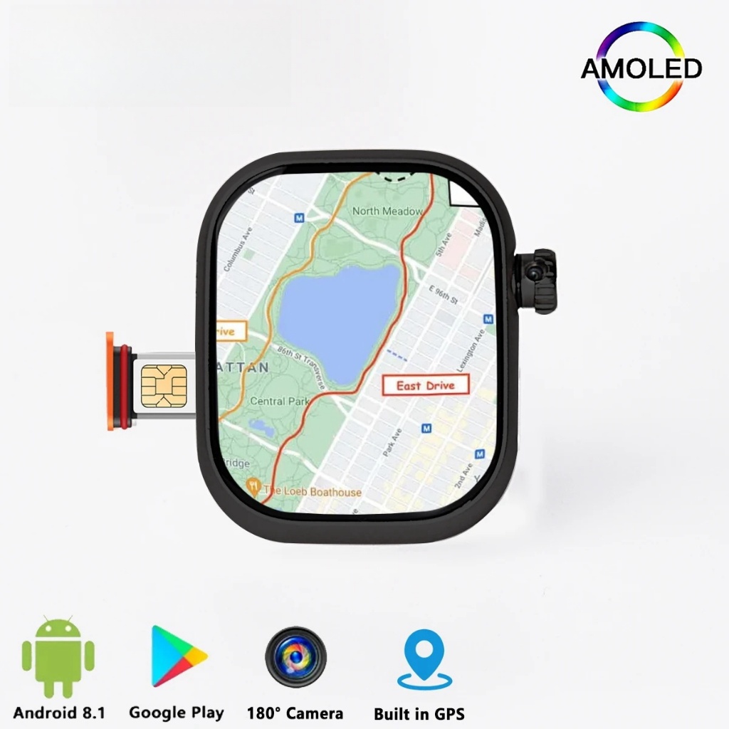 [4G LTE SIM Card] Smartwatch CD99 4G Compass Video Call AMOLED Screen 4 ...