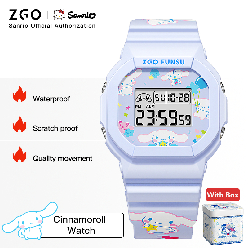 【Hot items】ZGO x Sanrio Cinnamoroll Jam Tangan budak perempuan Kids ...