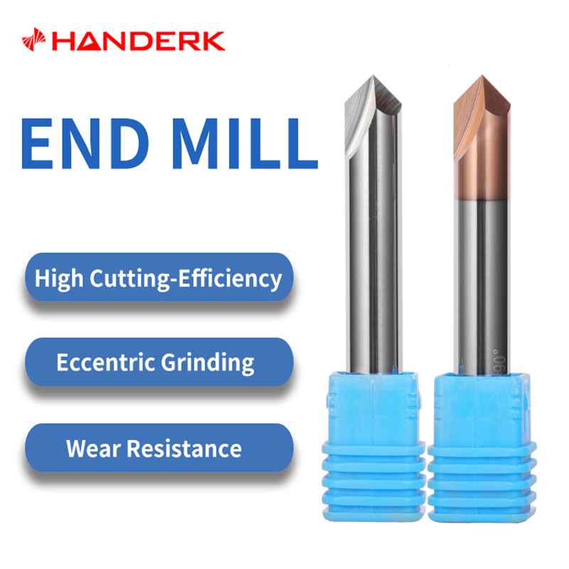 HANDERK 60/90 Degree Chamfer End Mill Metric Size Diameter Carbide ...