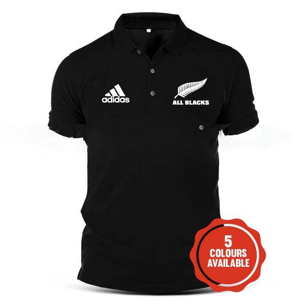 Polo T Shirt Sulam Design Adi All Black Rugby Baju Lelaki Embroidery ...