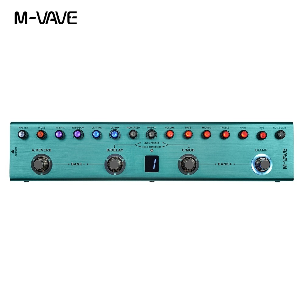 M-VAVE Tank-G Guitar V2 versions Multi-Effects Pedal Rechargeable 36 ...