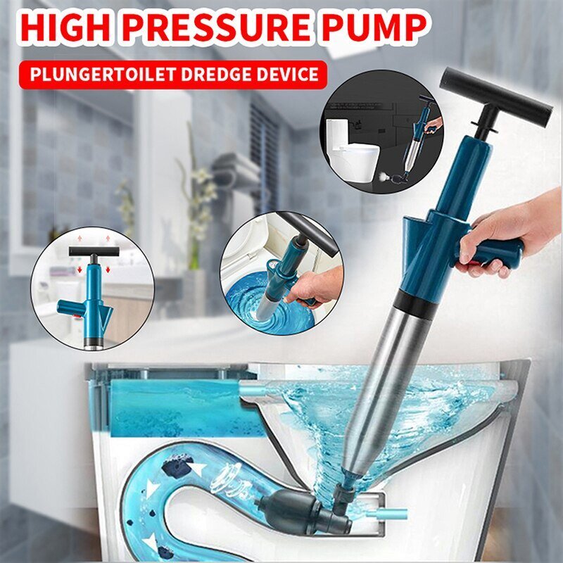 Upgraded Toilet Plunger ABS Stainless Steel Plumbing Tools Clogged Sink ...