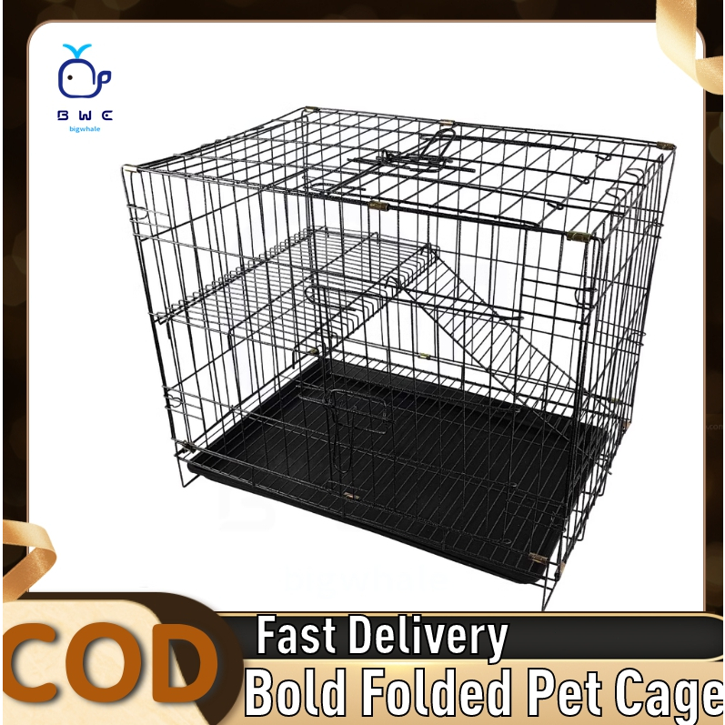【BWE】Sangkar Kucing 1 Tingkat/ 1 Level Cat Cage Iron Pet Cage Foldable ...