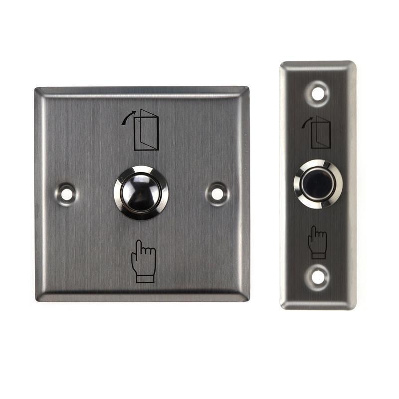 Access control exit button switch stainless steel panel automatic reset ...