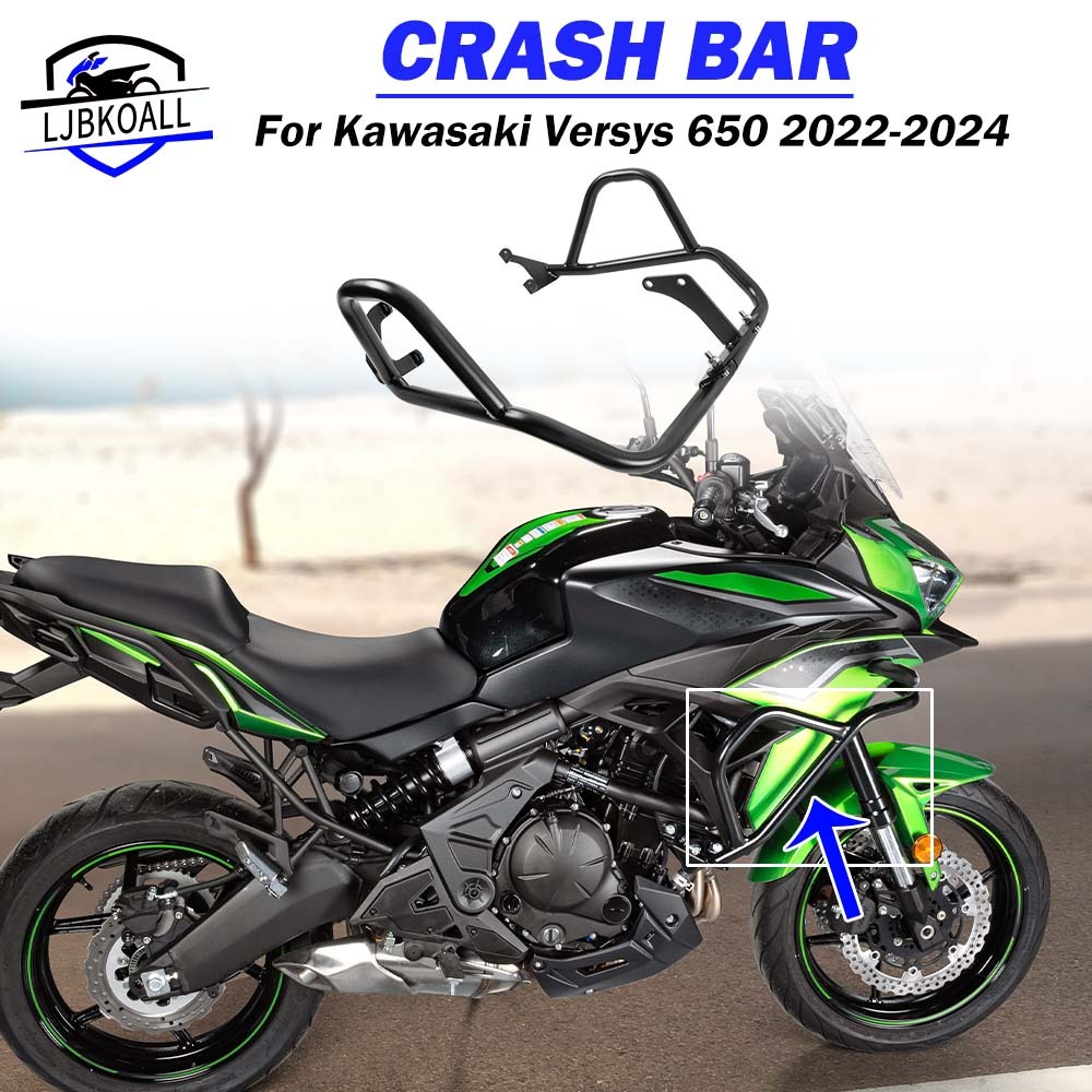 LJBKOALL for Kawasaki Versys 650 2024 Engine Guard Highway Crash Bar ...