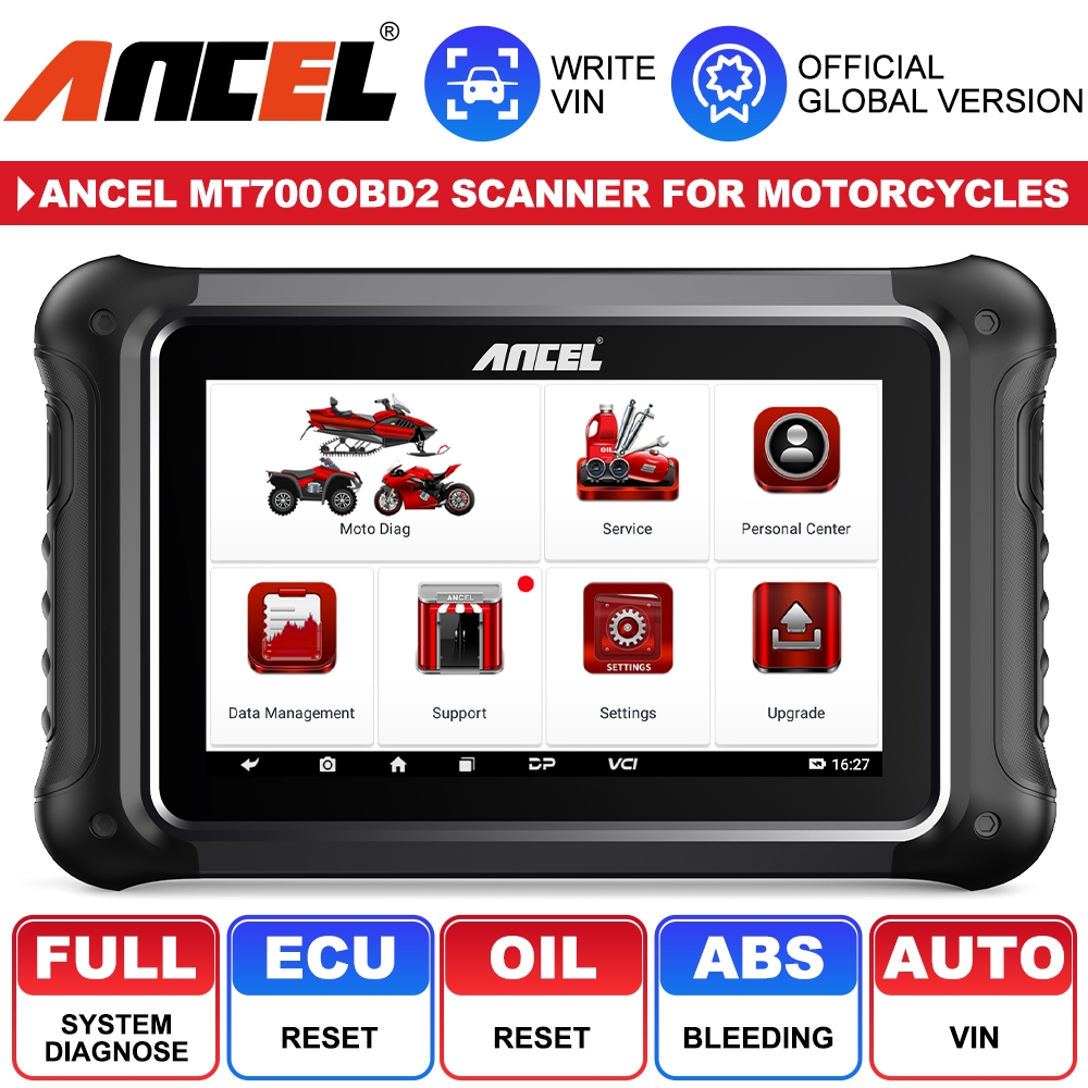 ANCEL MT700 Motorcycle OBD2 Scanner Full System Diagnose Tool Support ...