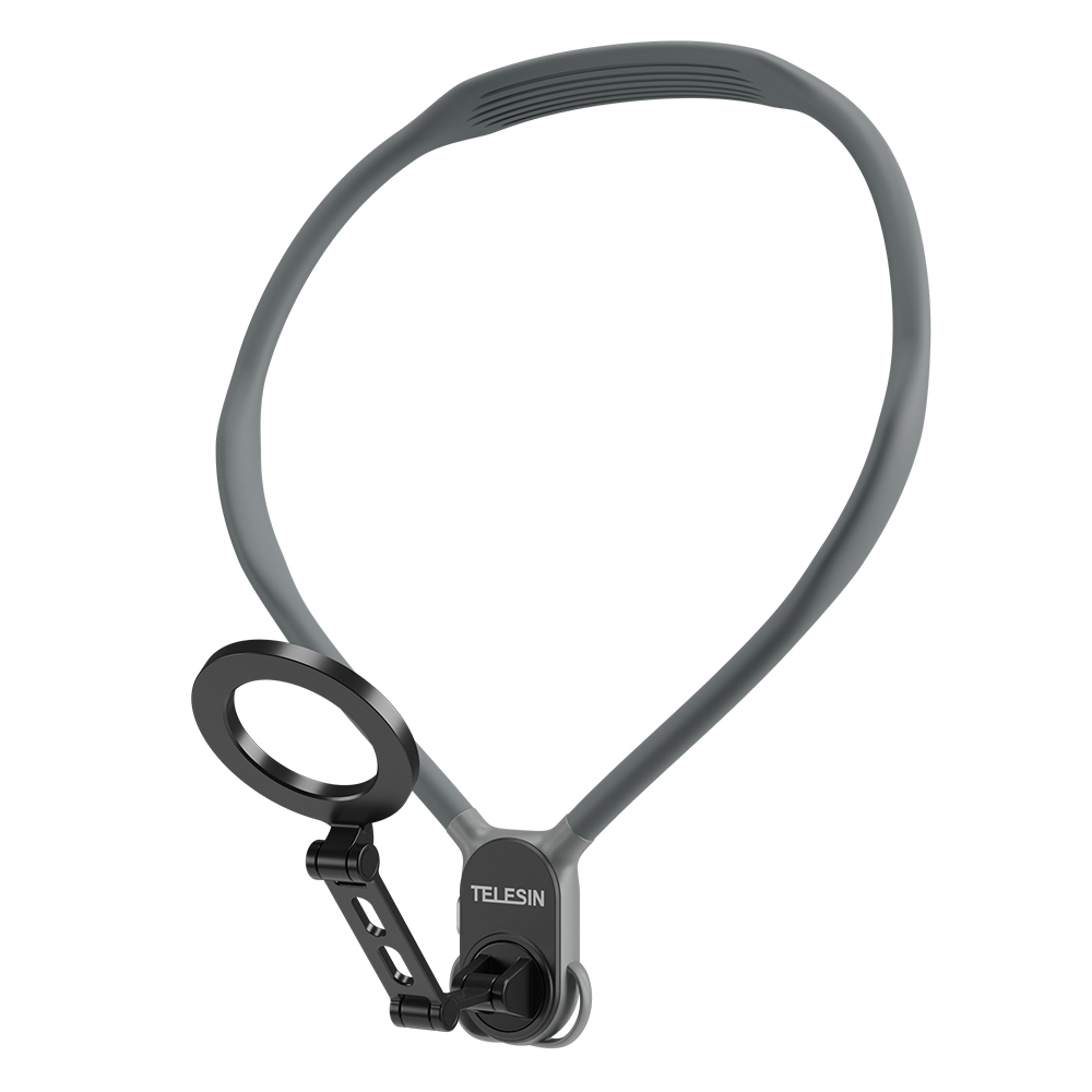 TELESIN Upgraded Silicon Neck Smartphone Mount Hands Free Neck Strap ...