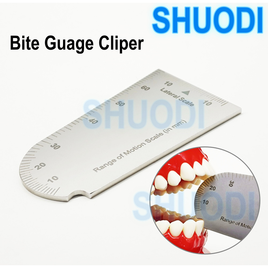 1 piece New Dental Stainless Steel Bite Gauge Caliper Mouth Gag Opening ...